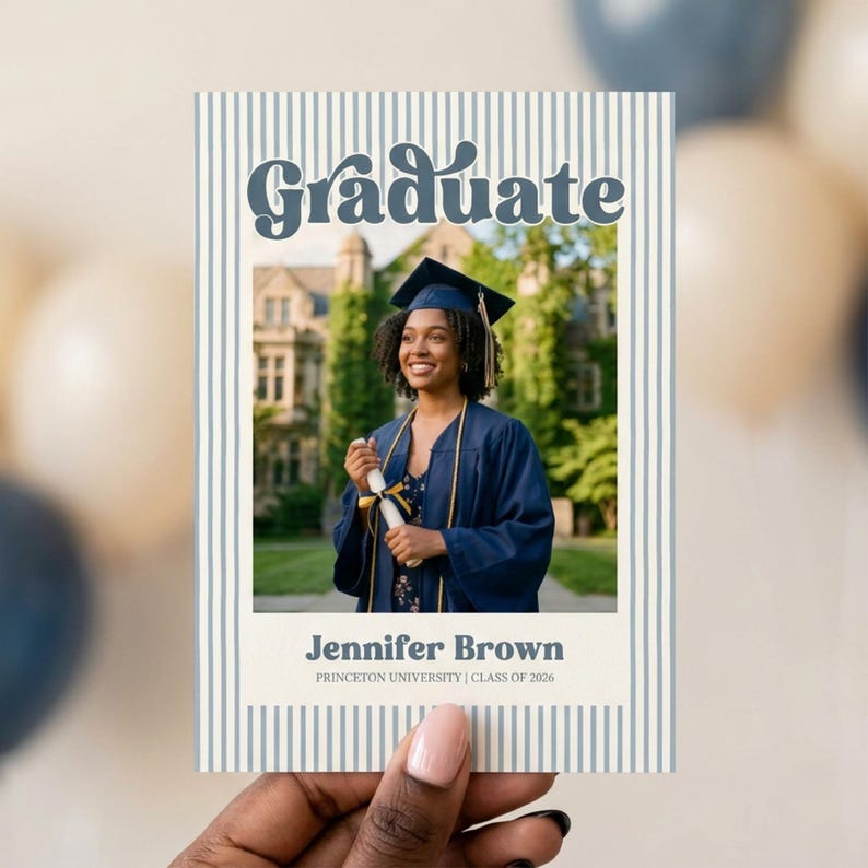 Graduation Announcement Template | Photo Graduation Invitation ...