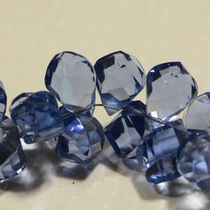 Blue Quartz Faceted Beads Natural Gemstone Beads Jewelry Making ...