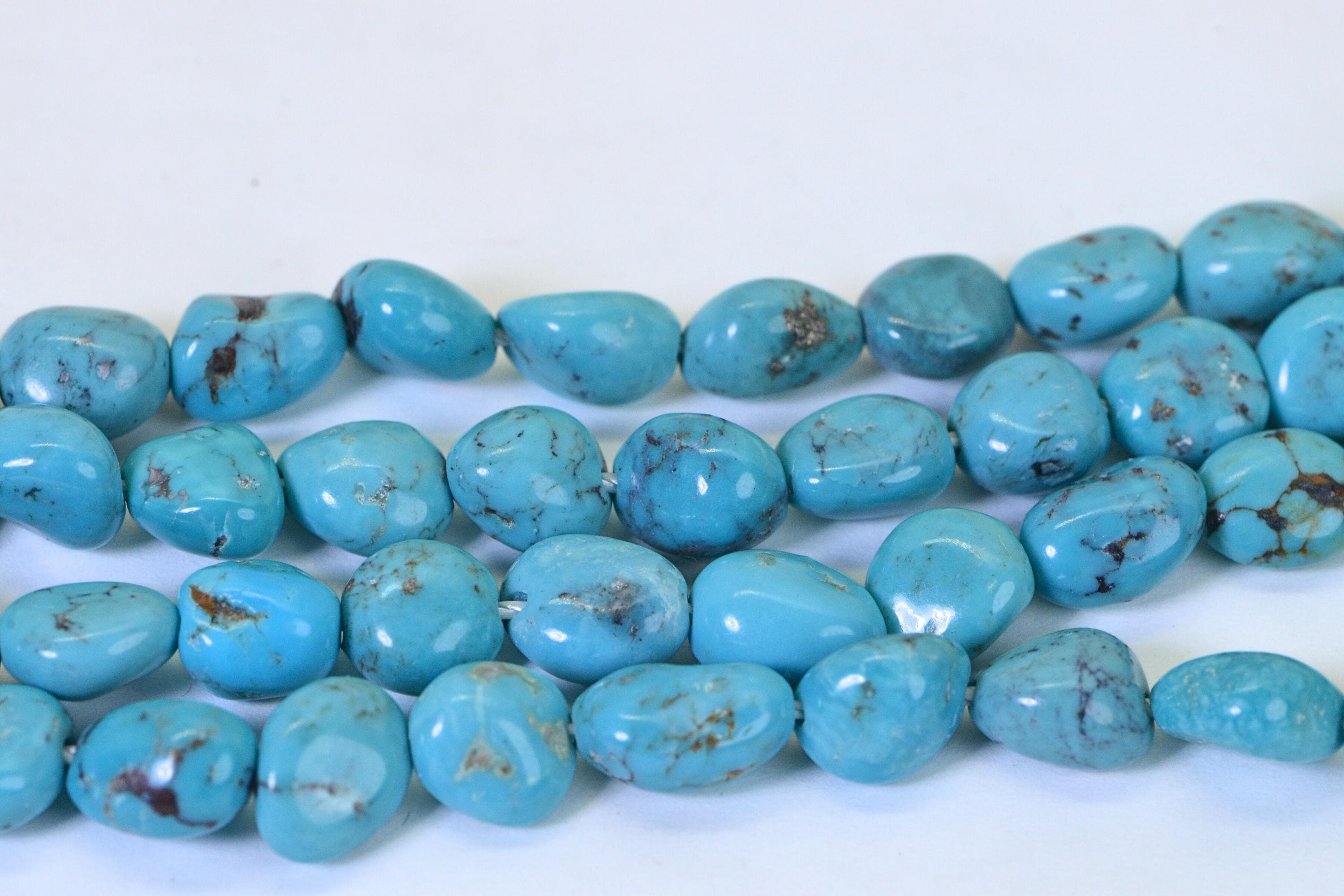 Arizona Blue Turquoise Natural Gemstone Beads Jewelry Making Supplies ...