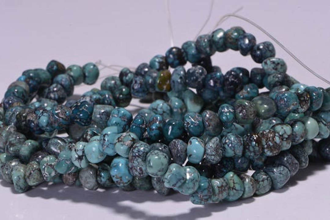 Nevada Turquoise Nugget Beads: 16" Gemstone Strand - Etsy