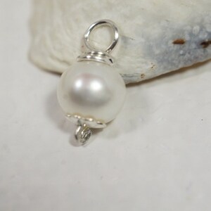 Freshwater Pearl Pendant Wire Wrapped Pearl Add Dangle Charm - Etsy
