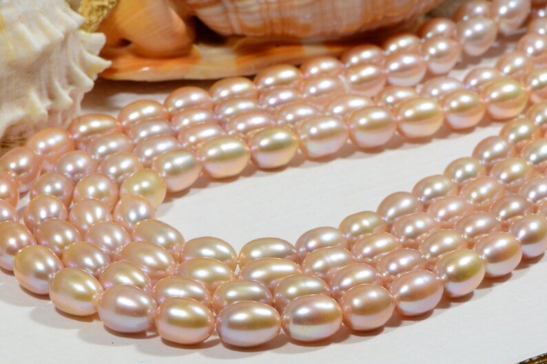 Freshwater Pearl Rice 12x9mm Pearl Beads Jewelry Making Supplies - Etsy