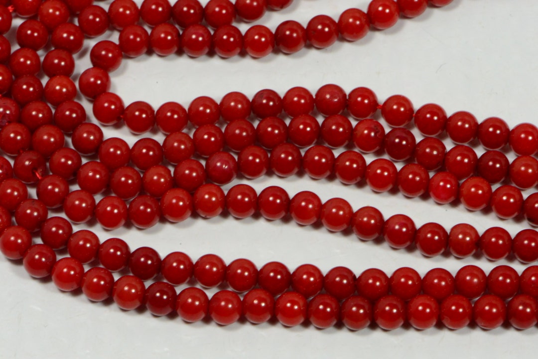 Red Coral 2.2mm Coral Bead Strands Craft Supplies Jewelry Making ...