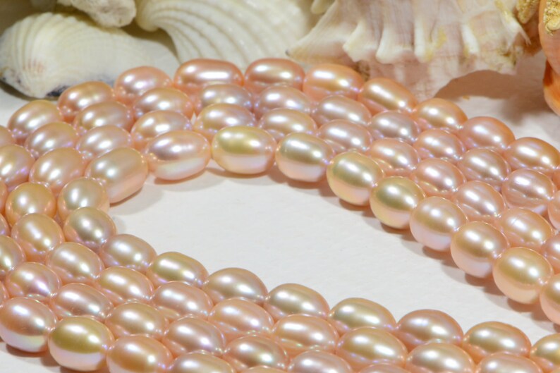 Freshwater Pearl Rice 12x9mm Pearl Beads Jewelry Making Supplies - Etsy