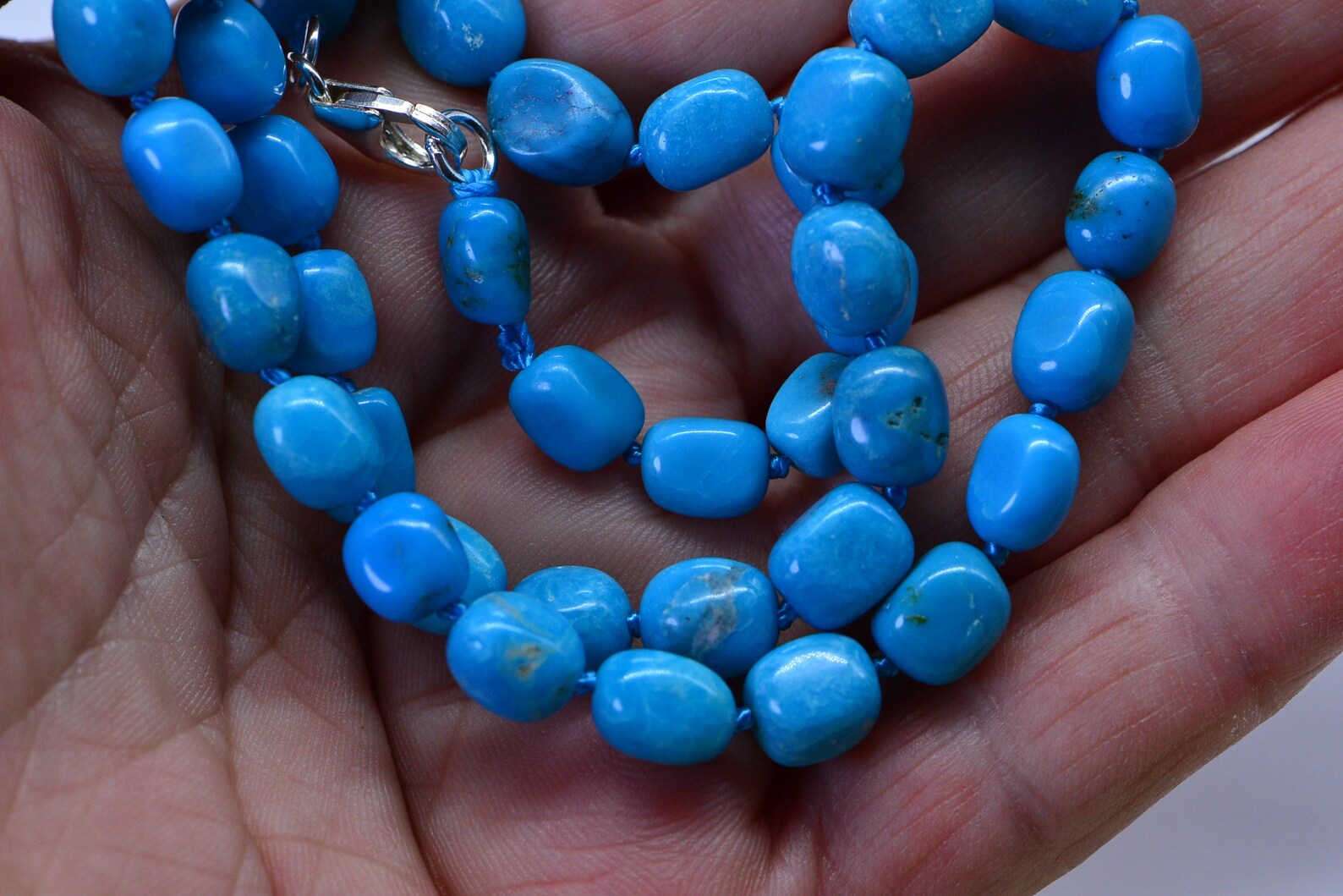 Genuine Sleeping Beauty Turquoise Beads Free Form American - Etsy