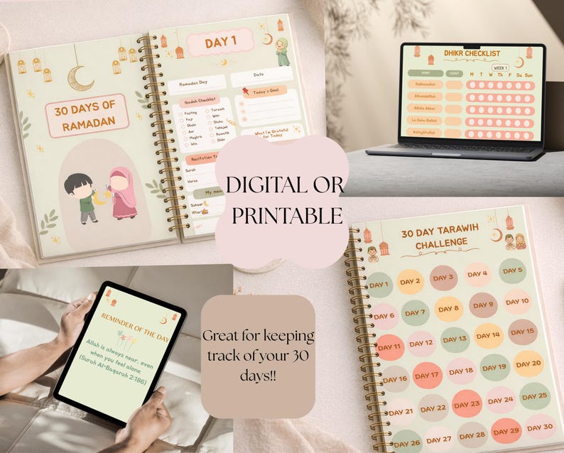 2026 Ramadan Planner Bundle, 30-day Islamic Journal (digital Download ...