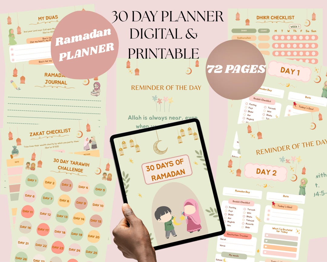 2026 Ramadan Planner Bundle, 30-day Islamic Journal (digital Download ...