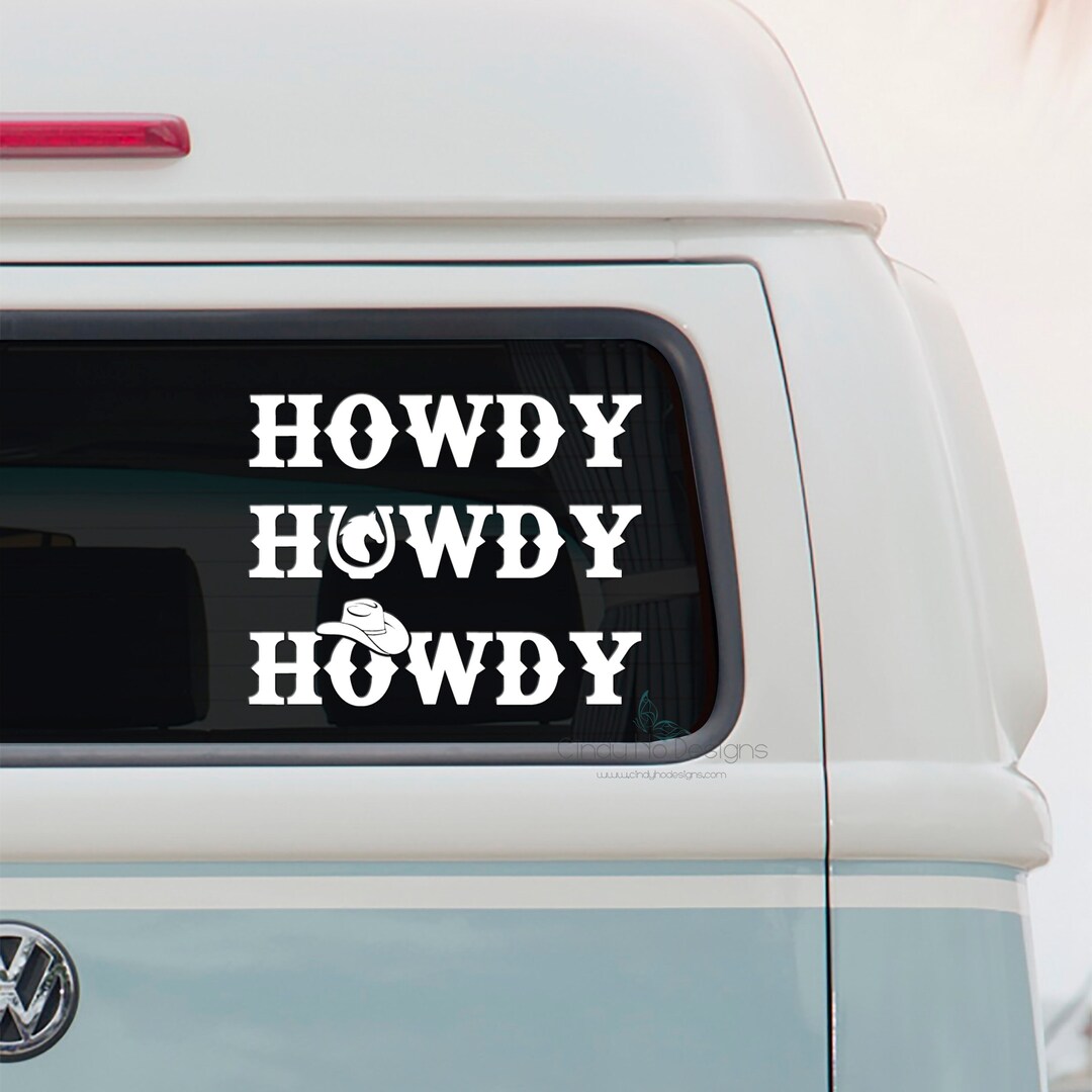 Howdy Decals - 2.18 X 8 Inches - Three Style Choices - Etsy