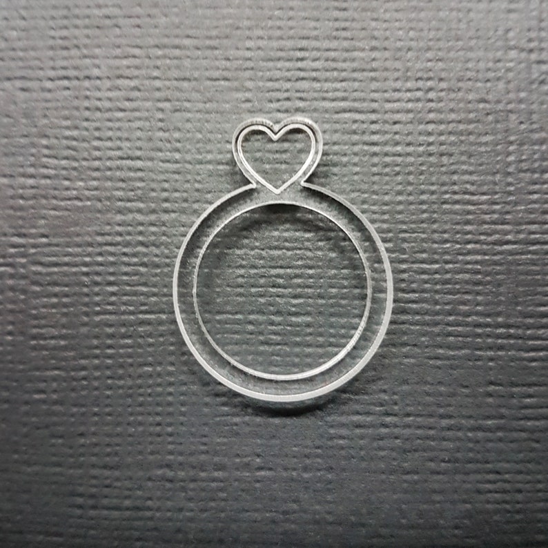 Acrylic Heart Laser Cut Statement Ring: Love You THIS Much - Etsy