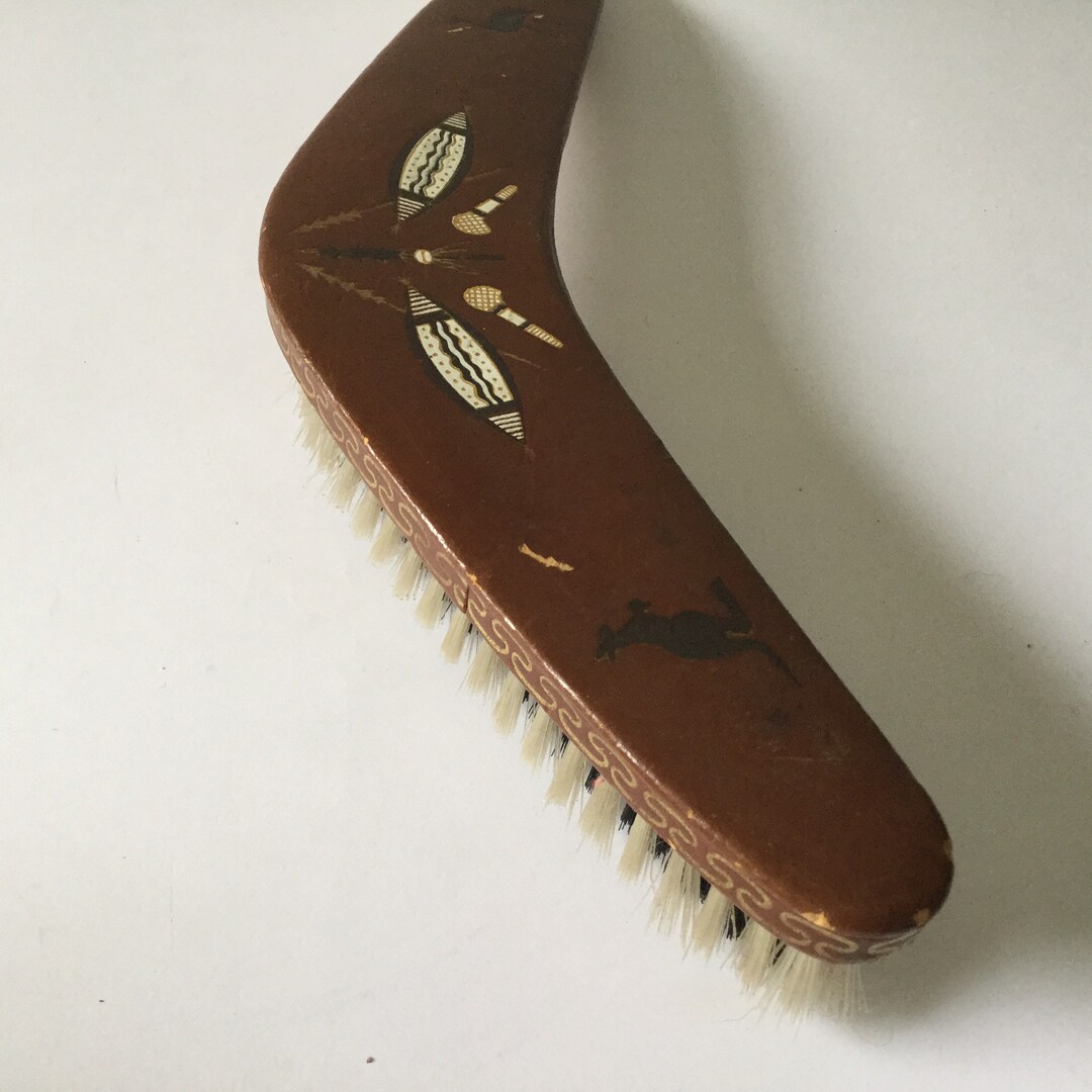 Vintage Boomerang Musical Clothes Brush With Indigenous Australia ...