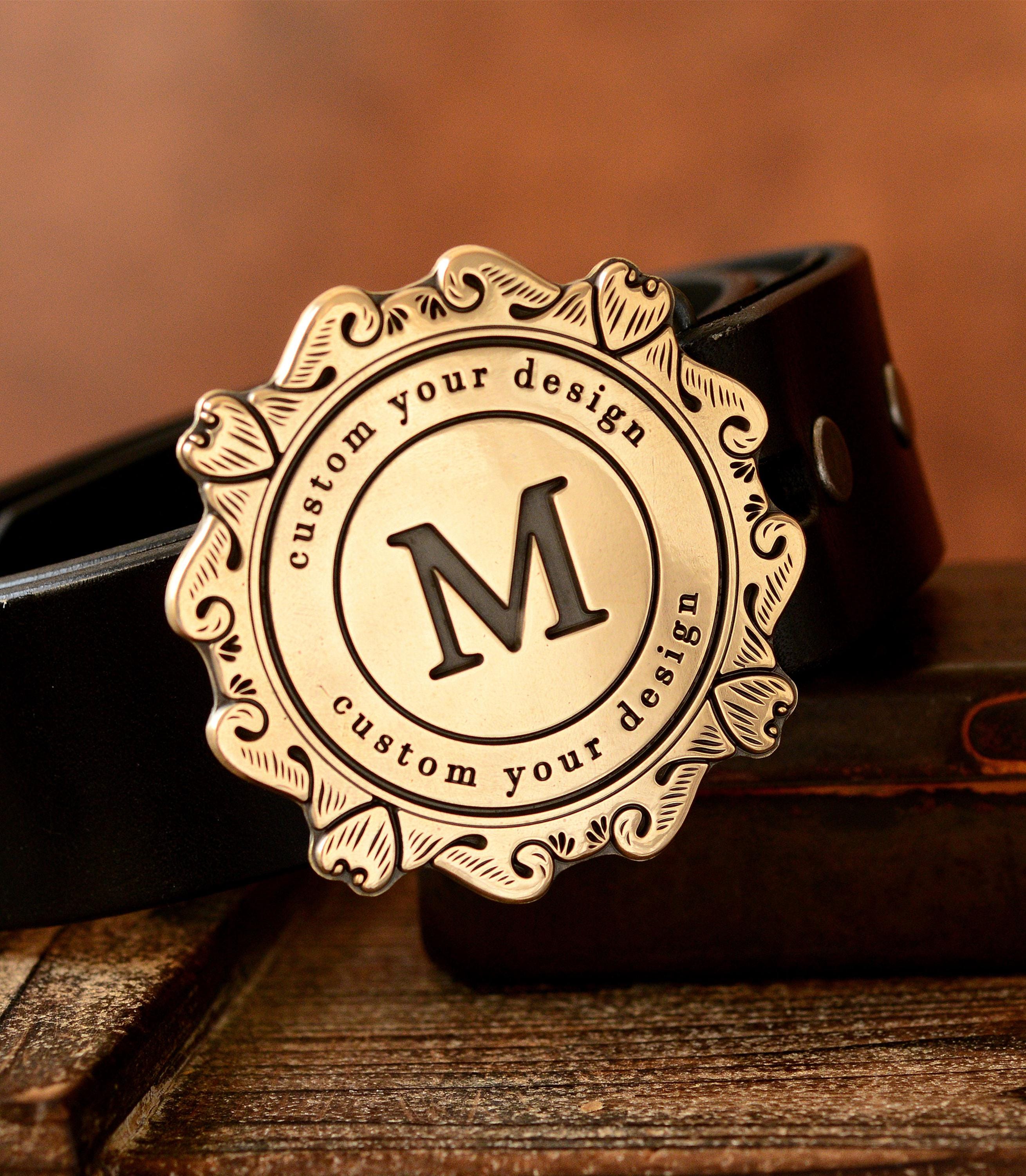 DESIGN YOUR OWN Custom Belt Buckle, Brass Belt Buckle, Name Belt Buckle ...