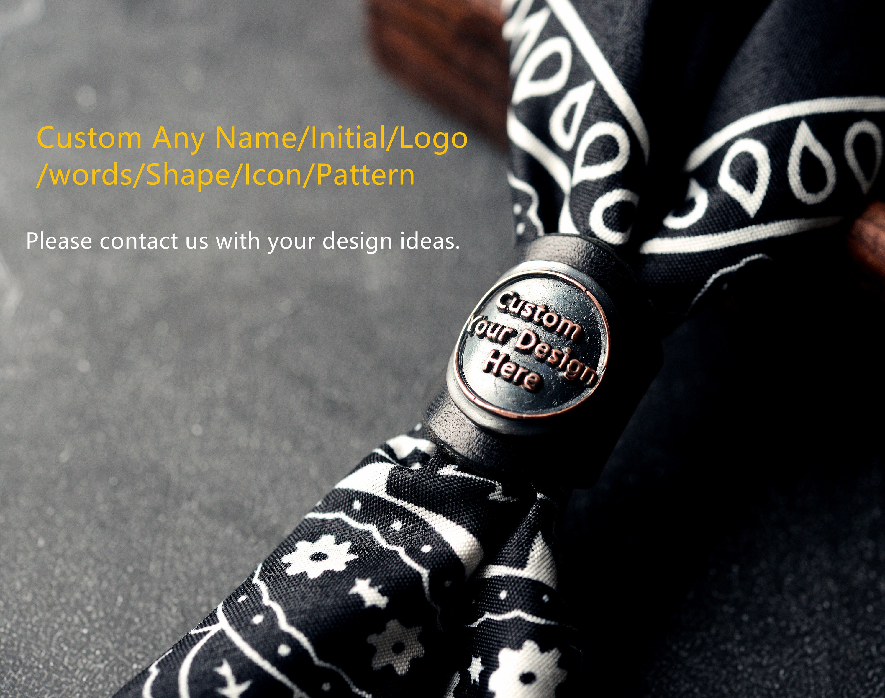 Handmade Leather Scarf Ring, Copper Engraving Scarf Clasp, Western ...