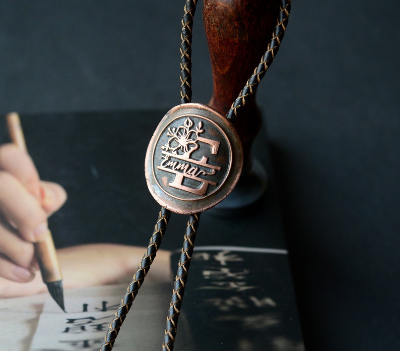 Brown Bolo Tie, INITIAL NECKLACE, Bolo Tie for Men, Bolo Tie for Men ...
