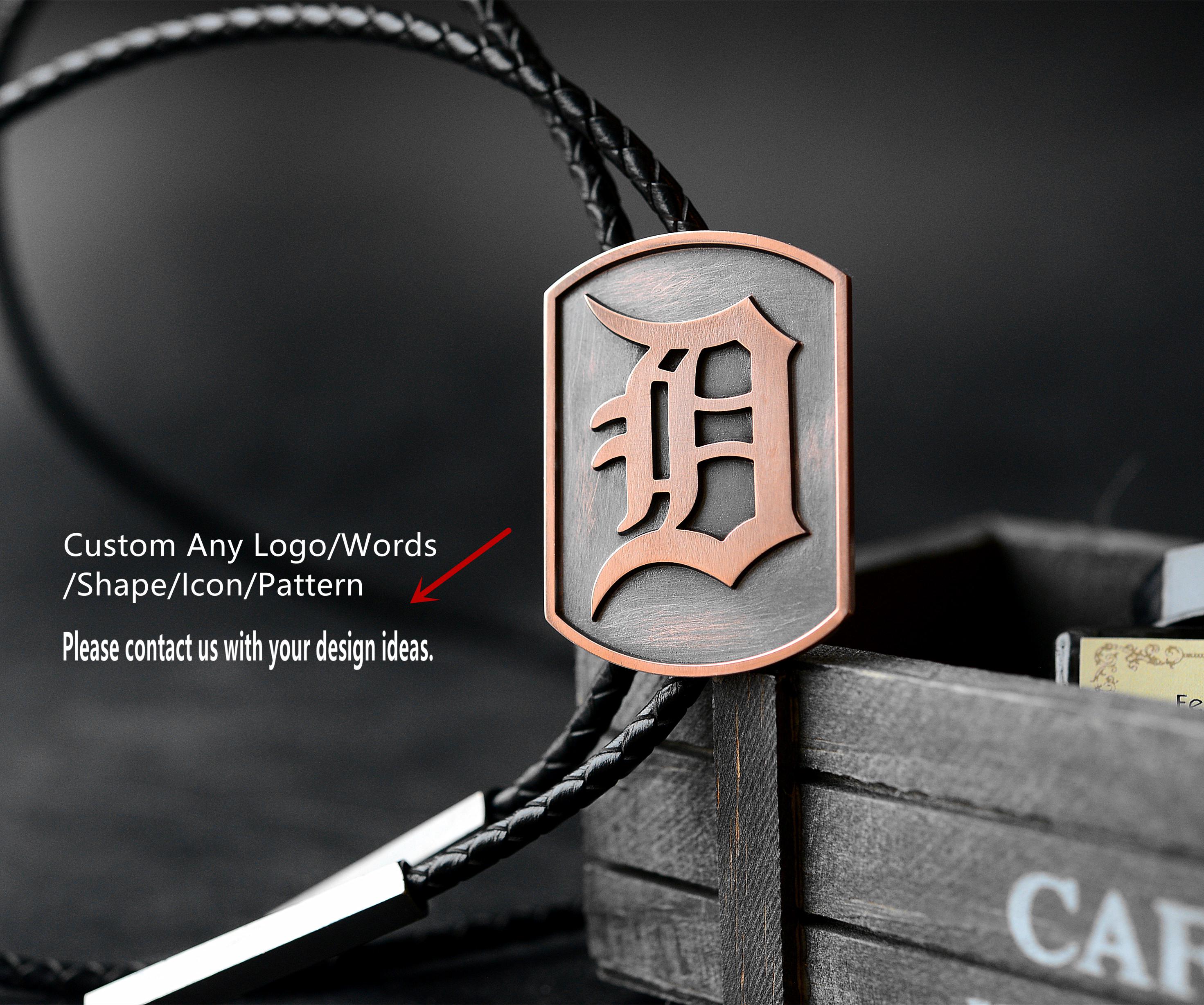 Custom OLD ENGLISH Monogram Bolo Tie, Personalized Bolo Tie for Men ...