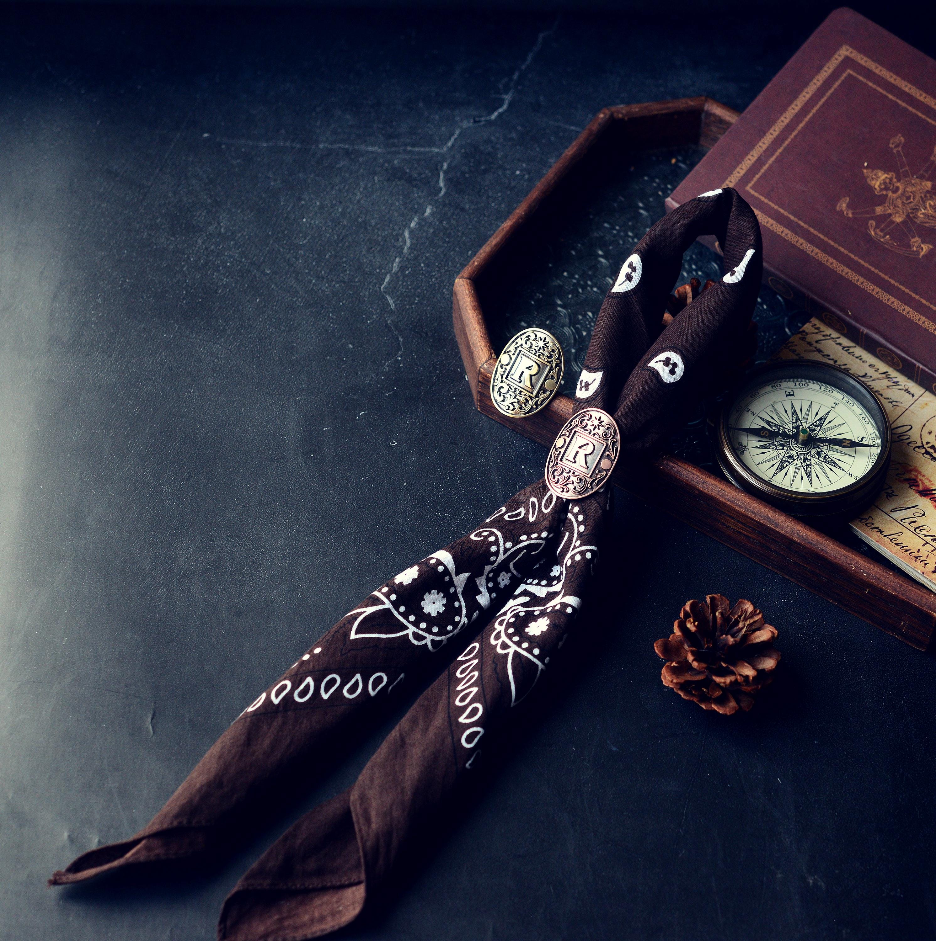 Custom Bandana Slide Clip, Scarf Buckle, Copper Scarf Clasp, Western ...