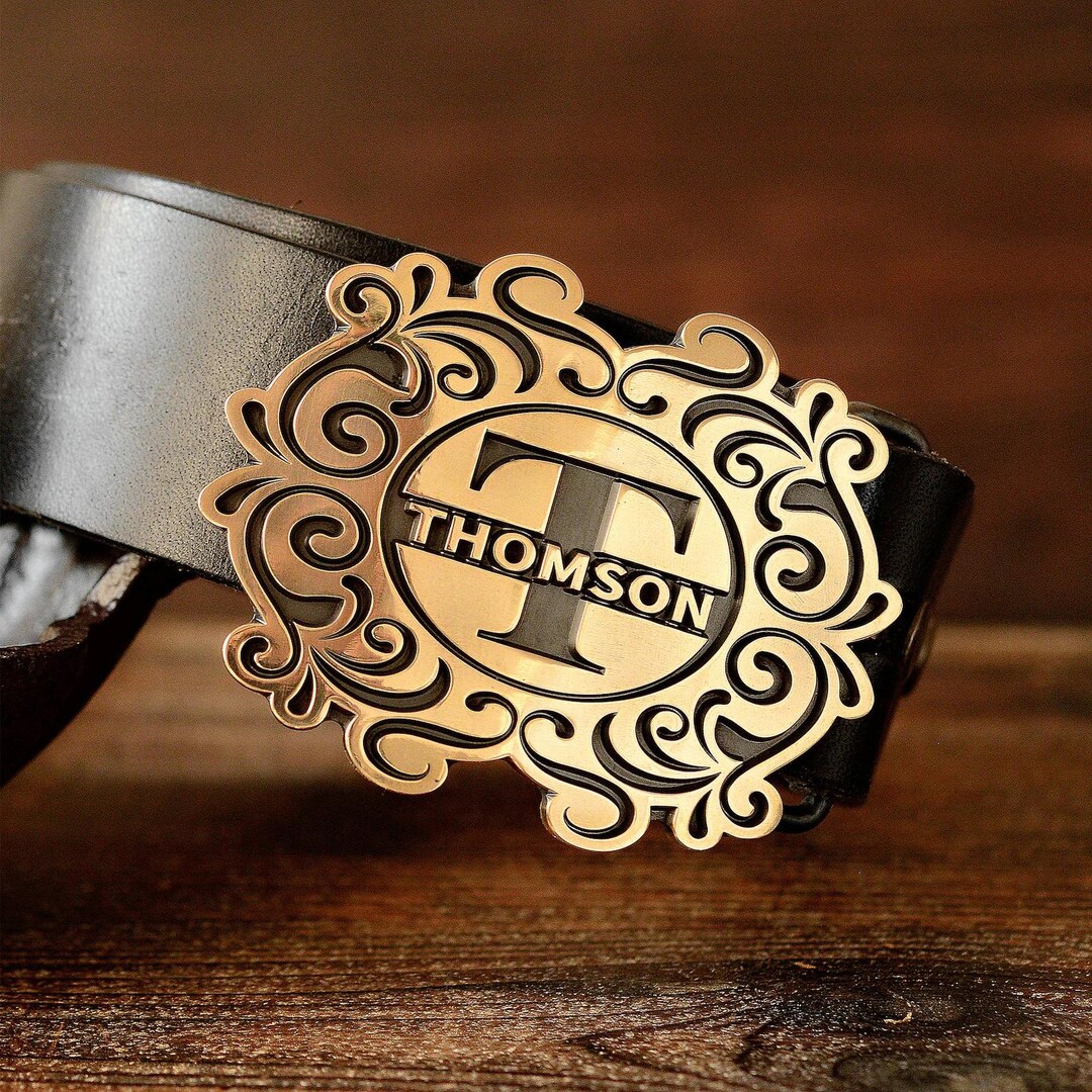 Custom Belt Buckle With Your Logo or Design, Personalize Monogram Belt ...