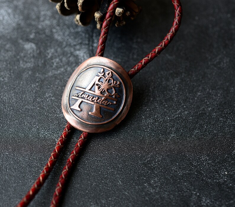 Brown Bolo Tie, INITIAL NECKLACE, Bolo Tie for Men, Bolo Tie for Men ...