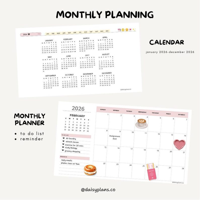 2026 Digital Planner : Daily & Monthly (PDF) Goodnotes| Notability ...