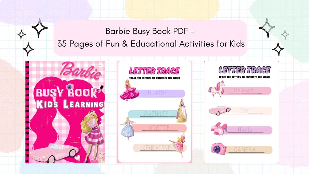 Barbie Busy Book PDF – 35 Pages of Fun & Educational Activities for ...