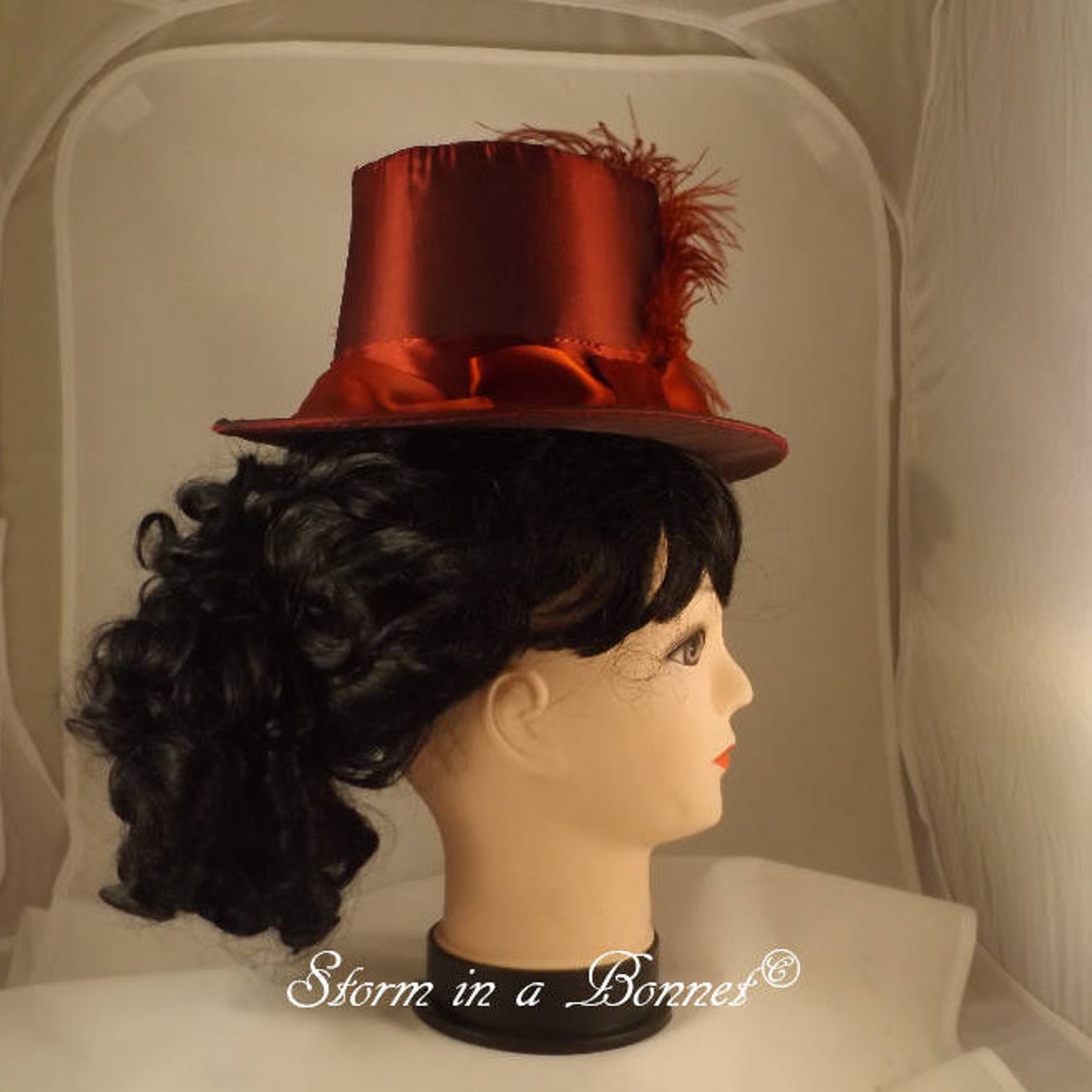 Victorian Toque Hat in a Wine Taffeta - Etsy UK