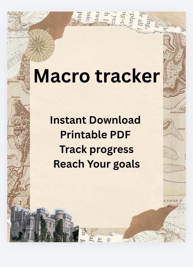 Daily Calorie & Macro Tracker Printable | Nutrition Log PDF | Instant ...