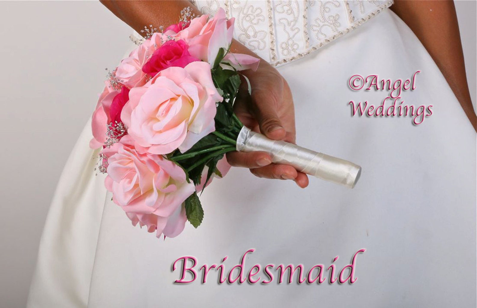 ABELLA PINK FUSCHIA Wedding Bouquet Package Bridal Bridesmaid Groom ...