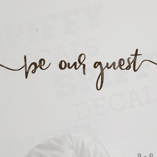 Be Our Guest Wall Decal Vinyl Decal for Wall of Guest Bedroom - Etsy
