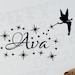 Tinkerbell Name Wall Decal Vinyl Sticker Personalized Custom Silhouette ...