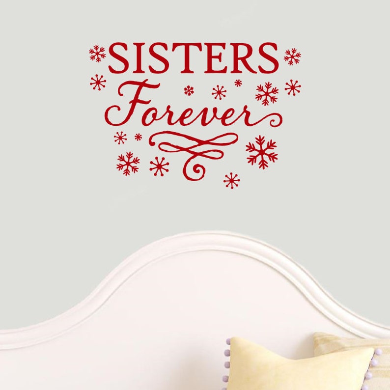 Sisters Forever Vinyl Wall Decal Sticker Decor Walt Disney Frozen Anna ...