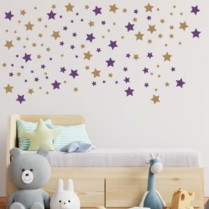 Star Wall Decals Set of 220 Stars, 2 Color Star Decals Vinyl Sticker ...
