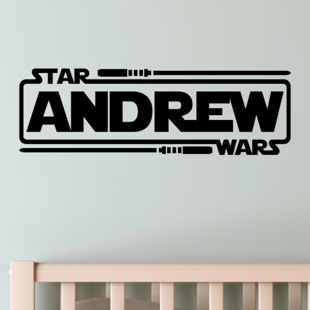Personalized Star Wars Name With Lightsabers Jedi Knight Vinyl Wall ...