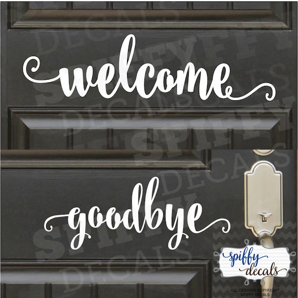 Welcome Door Decal - Etsy