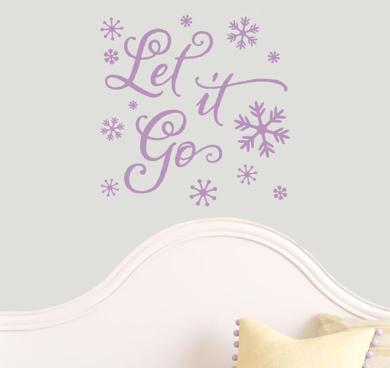 Let It Go Snowflakes Vinyl Wall Decal Sticker Decor Walt - Etsy