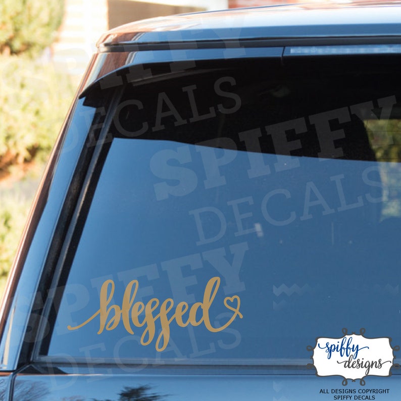 Blessed Car Laptop Decal Vinyl Sticker Decor Quote Travel by | Etsy
