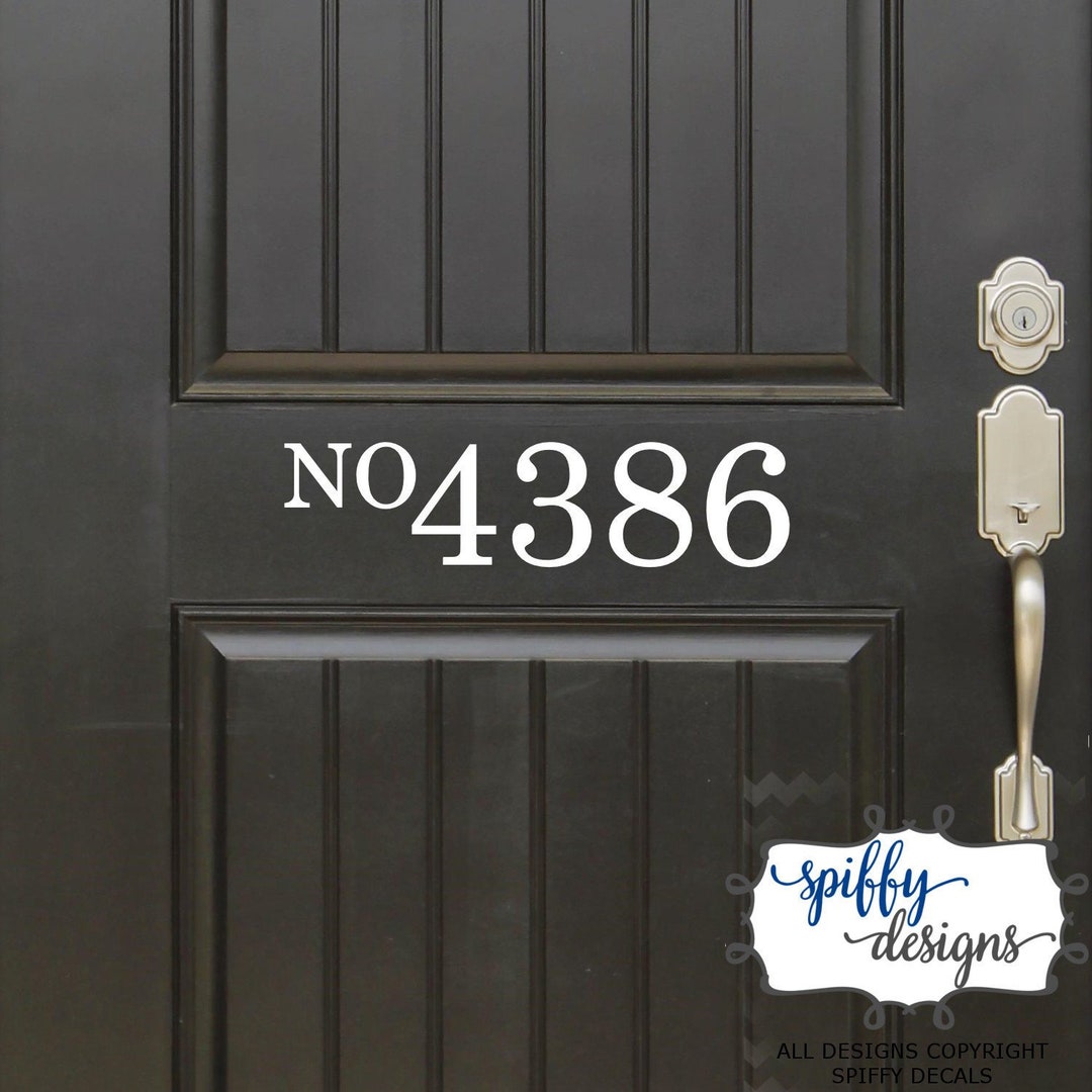 Front Door Number Wall Decal Custom House Vinyl Sticker Porch Decor ...