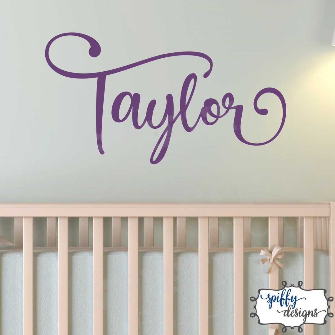 Name Wall Decal - Personalized Name - Design Nursery Bedroom - Vinyl ...