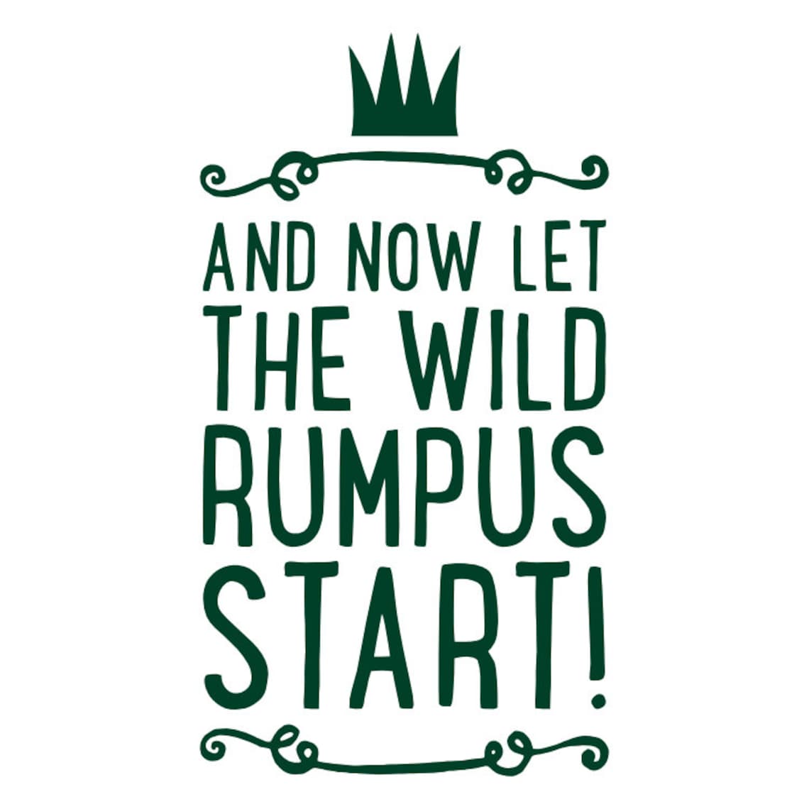 Let the Wild Rumpus Start Wall Decal Vinyl Sticker Where the - Etsy