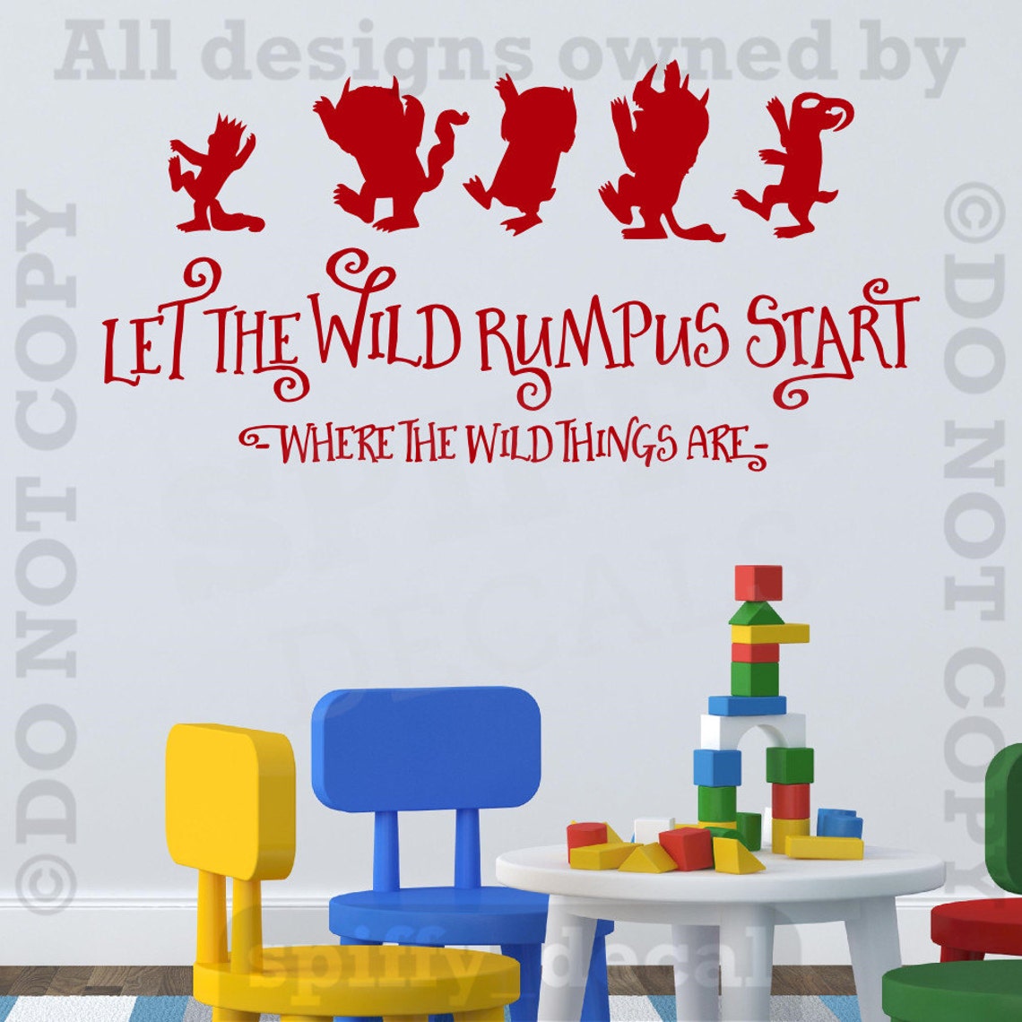 Let the Wild Rumpus Start Where the Wild Things Are Wall Decal - Etsy