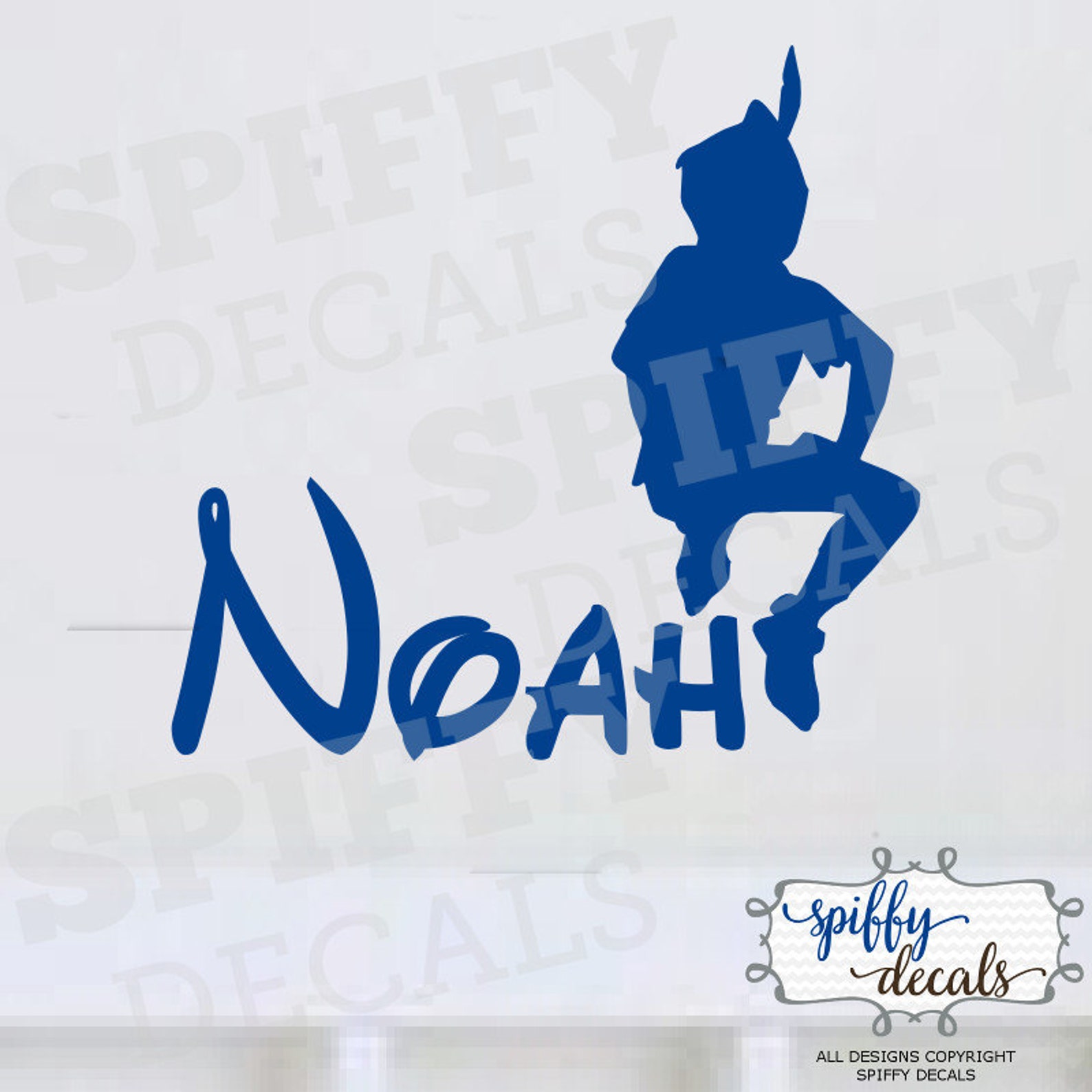 Peter Pan Personalized Name Custom Vinyl Wall Decal Decor - Etsy