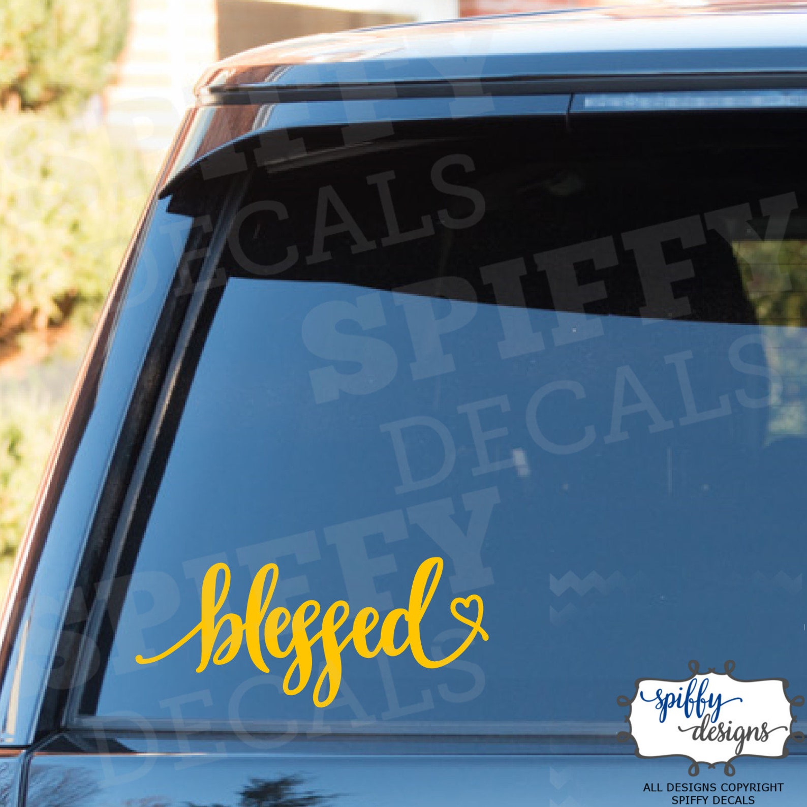 Blessed Car Laptop Decal Vinyl Sticker Decor Quote Travel by | Etsy