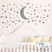 Moon and Set of 100 Stars Wall Decal Nursery Wall Stickers - Etsy