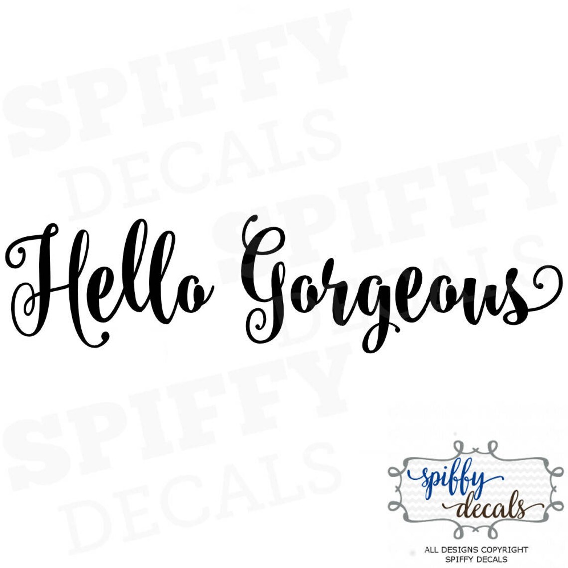 Hello Gorgeous Mirror Quote Wall Decal Vinyl Sticker Decor for - Etsy