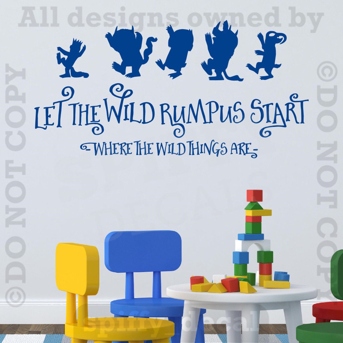 Let the Wild Rumpus Start Where the Wild Things Are Wall Decal Vinyl ...