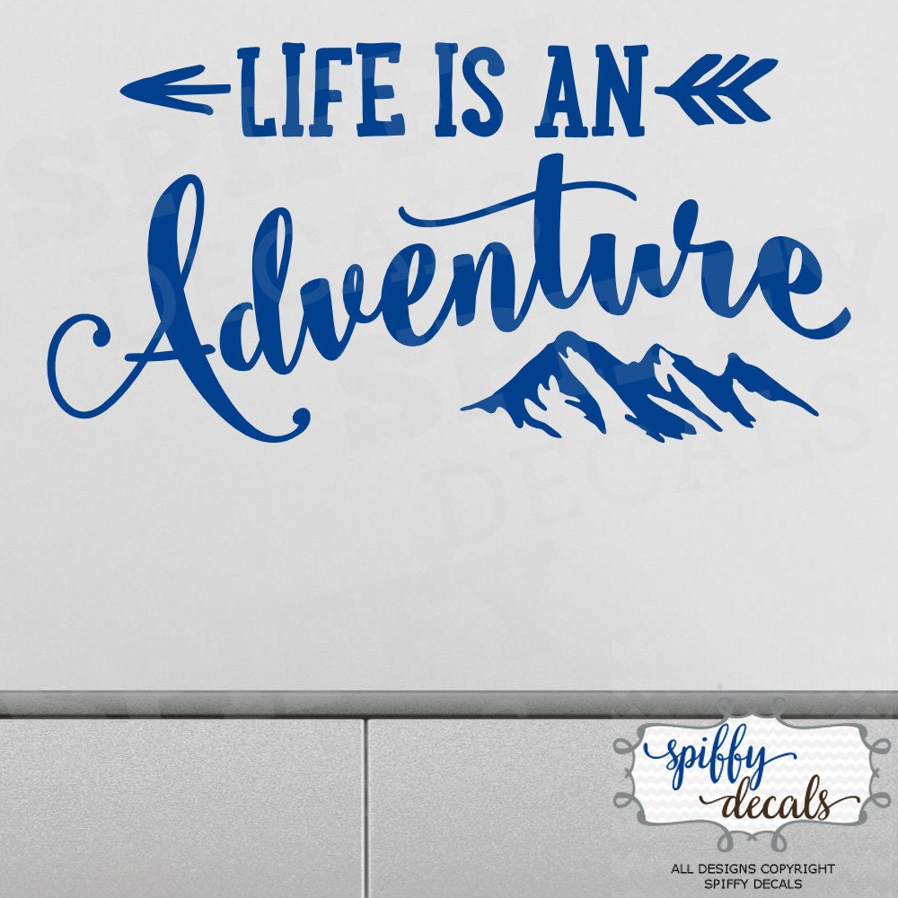 Life Is An Adventure Wall Decal Vinyl Sticker Quote Travel | Etsy
