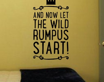 Let the Wild Rumpus Start Where the Wild Things Are Wall Decal | Etsy