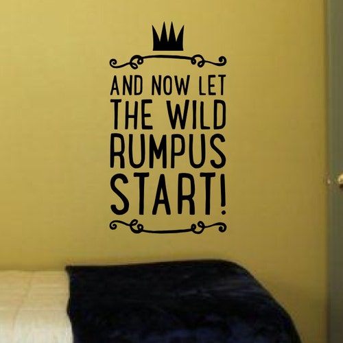Let the Wild Rumpus Start Wall Decal Vinyl Sticker Where the | Etsy