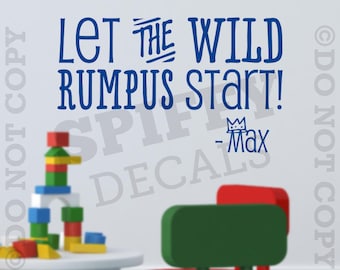 Let the Wild Rumpus Start Where the Wild Things Are Wall Decal | Etsy