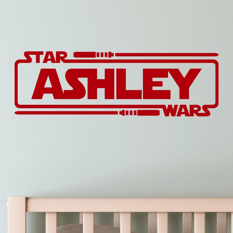 Personalized Star Wars Name With Lightsabers Jedi Knight Vinyl - Etsy