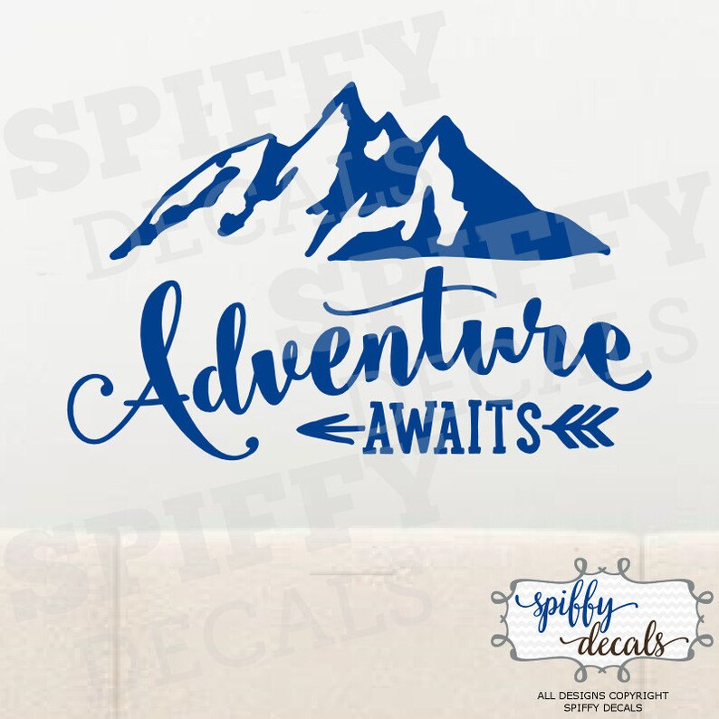 Adventure Awaits Wall Decal Vinyl Sticker Quote Travel With - Etsy