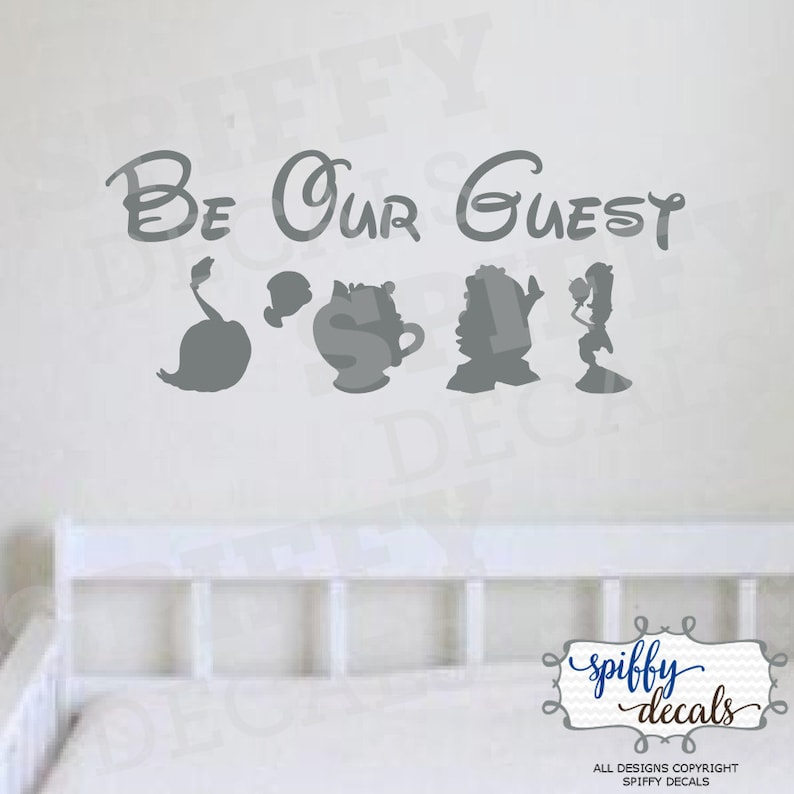 Be Our Guest Beauty and the Beast Vinyl Wall Decal Sticker Disney ...